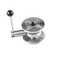 China Stainless Steel Sanitary 304 316 DN150 Butterfly Valve 3A DIN for sale