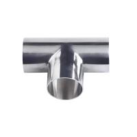 China SS304 CF8 Stainless Steel Welded Polishing Sanitary Pipe Fitting 3 Way Tees ISO DIN for sale