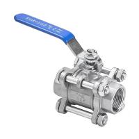 China Stainless Steel 304/316 3 Piece Type Screw Thread Ball Valve NPT BSPT G for Heavy-Duty for sale