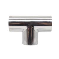 China SS304 CF8 Stainless Steel Welded Polishing Sanitary Pipe Fitting 3 Way Tees ISO DIN for sale