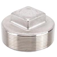 China Customized Support 304 Stainless Steel Square Head Cored Plug Class 150 2'' NPT Male for sale