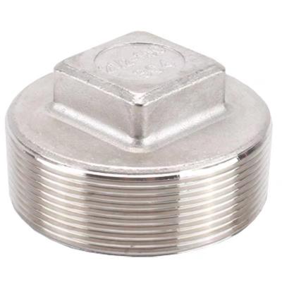 China Customized Support 304 Stainless Steel Square Head Cored Plug Class 150 2'' NPT Male for sale