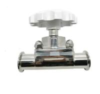 China Forged Silver Stainless Steel Manual Tri Clamp Diaphragm Valve For Manual Operation for sale