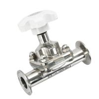 China Forged Silver Stainless Steel Manual Tri Clamp Diaphragm Valve For Manual Operation for sale