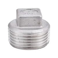 China Customized Support 304 Stainless Steel Square Head Cored Plug Class 150 2'' NPT Male for sale