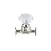 China Forged Silver Stainless Steel Manual Tri Clamp Diaphragm Valve For Manual Operation for sale