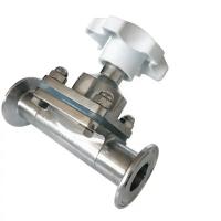 China Forged Silver Stainless Steel Manual Tri Clamp Diaphragm Valve For Manual Operation for sale