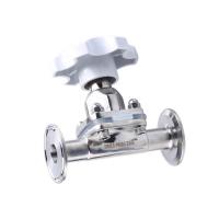 China Forged Silver Stainless Steel Manual Tri Clamp Diaphragm Valve For Manual Operation for sale