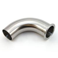 China Stainless Steel 304 316L Single Tri-clamp Quick Install 90 Degree Elbow Pipe Fitting for sale
