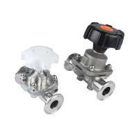 China Silver Clamp Diaphragm Valve For General Industry Sanitary Grade for sale
