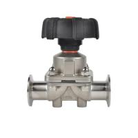 China Silver Clamp Diaphragm Valve For General Industry Sanitary Grade for sale
