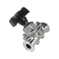 China Silver Clamp Diaphragm Valve For General Industry Sanitary Grade for sale