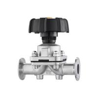 China Silver Clamp Diaphragm Valve For General Industry Sanitary Grade for sale