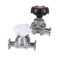 China Silver Clamp Diaphragm Valve For General Industry Sanitary Grade for sale