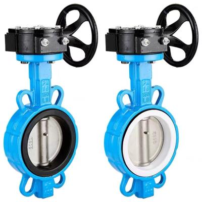 China Stainless steel 316 WZ Worm wheel wafer butterfly valve with equal size and performance for sale