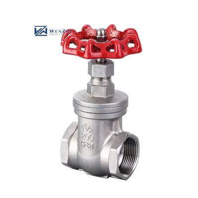 China 201 304 316 Stainless Steel Hard Sealed Gate Valve for Internal Threaded Water Pipe for sale
