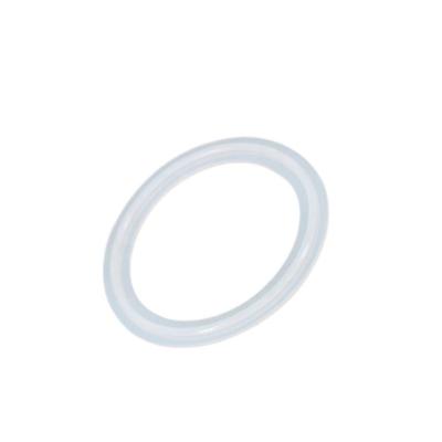 China Food Grade White Tri Clamp Pipe Sanitary Silicone PTFE Gasket with EPDM Rubber Ferrule for sale