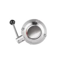 China Food Grade Sanitary Stainless Steel Butt-Weld Butterfly Valve with Welding Connection for sale