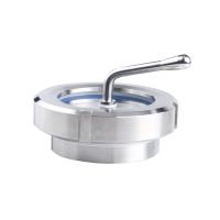 China 10bar Sanitary Stainless Steel 304/316L Welded Tube Union Sight Glass with Wiper for sale
