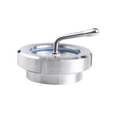 China 10bar Sanitary Stainless Steel 304/316L Welded Tube Union Sight Glass with Wiper for sale