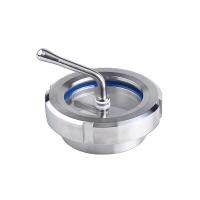 China 10bar Sanitary Stainless Steel 304/316L Welded Tube Union Sight Glass with Wiper for sale