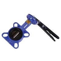 China 2 inch Ductile Iron Wafer Butterfly Valve ANSI 150 DIN JIS Silver for General Purpose for sale