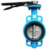 China 2 inch Ductile Iron Wafer Butterfly Valve ANSI 150 DIN JIS Silver for General Purpose for sale