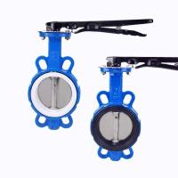 China 2 inch Ductile Iron Wafer Butterfly Valve ANSI 150 DIN JIS Silver for General Purpose for sale