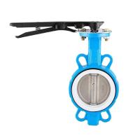 China 2 inch Ductile Iron Wafer Butterfly Valve ANSI 150 DIN JIS Silver for General Purpose for sale