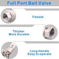 China Stainless Steel 304 Ball Valve 2-Piece Full Port Heavy Duty with Locking Device 1''-8 for sale