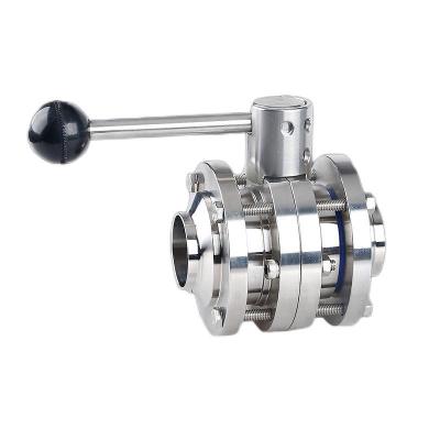 China 1''-8'' Stainless Steel 301/304/316 Welding Butterfly Valve for Sanitary Flow Control for sale
