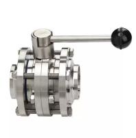 China 1''-8'' Stainless Steel 301/304/316 Welding Butterfly Valve for Sanitary Flow Control for sale