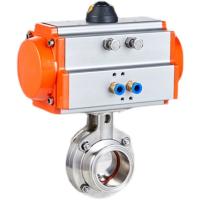 China Customized D681-X Stainless Steel 301/304/316 Pneumatic Butterfly Valve for sale