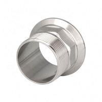 China Forged Sanitary Stainless Steel Male Thread Pipe Fitting Tri Clamp Adapter for Dairy for sale