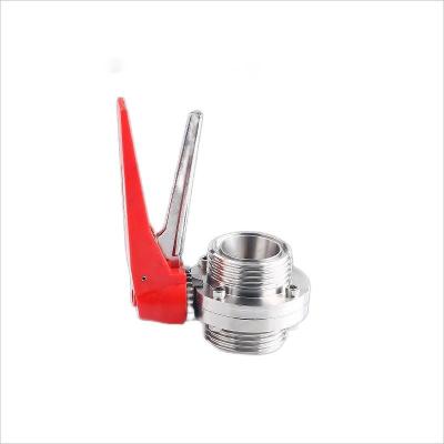China Sanitary SS304 /316L Manual Male Threaded Butterfly Valves ODM for sale