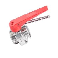 China Sanitary SS304 /316L Manual Male Threaded Butterfly Valves ODM for sale