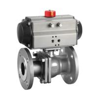 China 2 Inch Stainless Steel Pneumatic Flanged Actuator Ball Valve with Welding Connection for sale