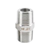 China WZ Stainless Steel High Pressure Hex Nipple BSP NPT Equal Male Thread Pipe Fitting for sale