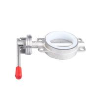 China Sanitary Stainless Steel SS304/316L Weld Connection Manual Butterfly Valve D71X-16P for sale