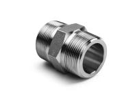 China WZ Stainless Steel High Pressure Hex Nipple BSP NPT Equal Male Thread Pipe Fitting for sale