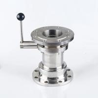 China 304 Sanitary Welding Butterfly Valve with Non-Negative Pressure Flange Standard Forged for sale