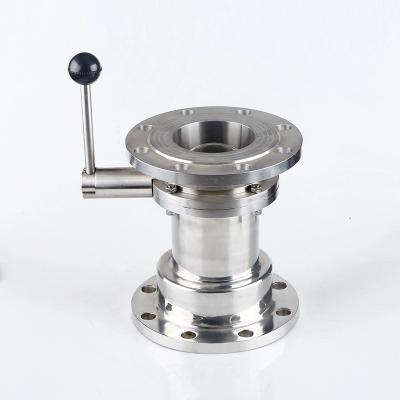 China 304 Sanitary Welding Butterfly Valve with Non-Negative Pressure Flange Standard Forged for sale