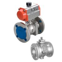 China Standard Pneumatic WCB Carbon Steel dn50 pn16 Flanged Ball Valve for Customized Support for sale