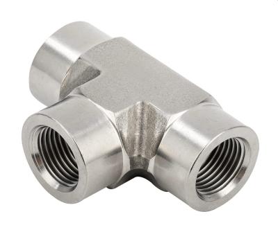 China Stainless Steel 301 T-fitting 3 Ways Connector 1/8