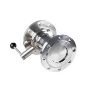 China 304 Sanitary Welding Butterfly Valve with Non-Negative Pressure Flange Standard Forged for sale