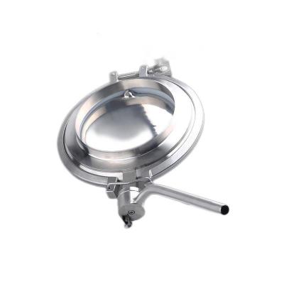 China Equal Stainless Steel 304 Sanitary Powder Valve Butterfly Valve for sale
