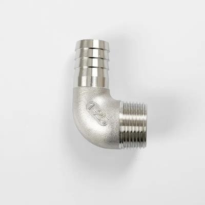 China Customized Support 304 Stainless Steel Shower Hose with Hose Barb and Thread Elbow for sale