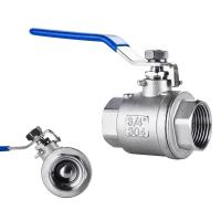 China SS304 DN50 Female Threaded Manual Control Ball Valve for High Temperature Applications for sale