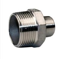 China Male Connection Stainless Steel 201 304 Reducing Hex Nipple Pipe Fitting Threaded for sale