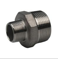 China Male Connection Stainless Steel 201 304 Reducing Hex Nipple Pipe Fitting Threaded for sale